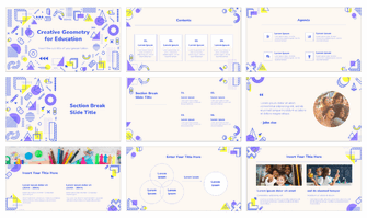 Creative Geometry for Education Google Slides PPT Templates