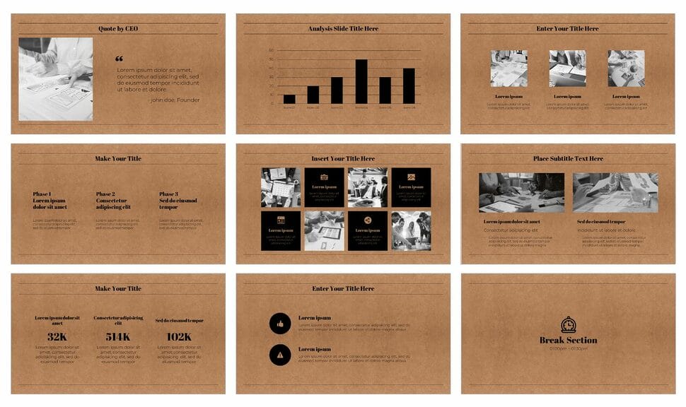 Kraft Newspaper Presentation Templates - Google Slides & PPT