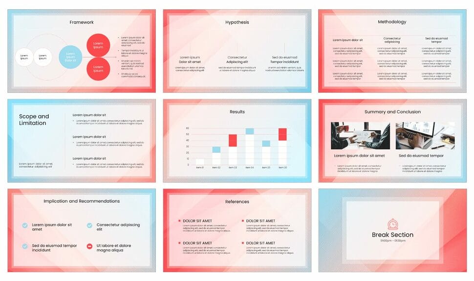Abstract Annual Report Google Slides Theme PowerPoint Template