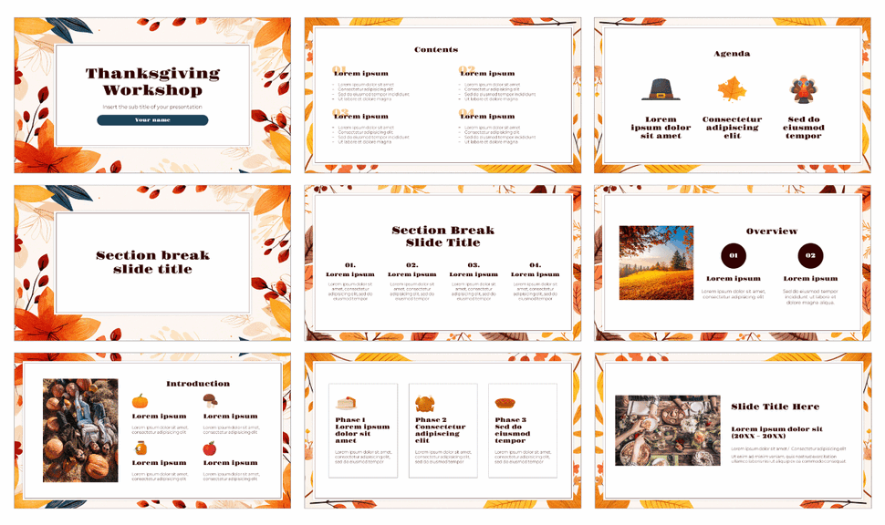 Thanksgiving Workshop Free Google Slides PowerPoint Templates