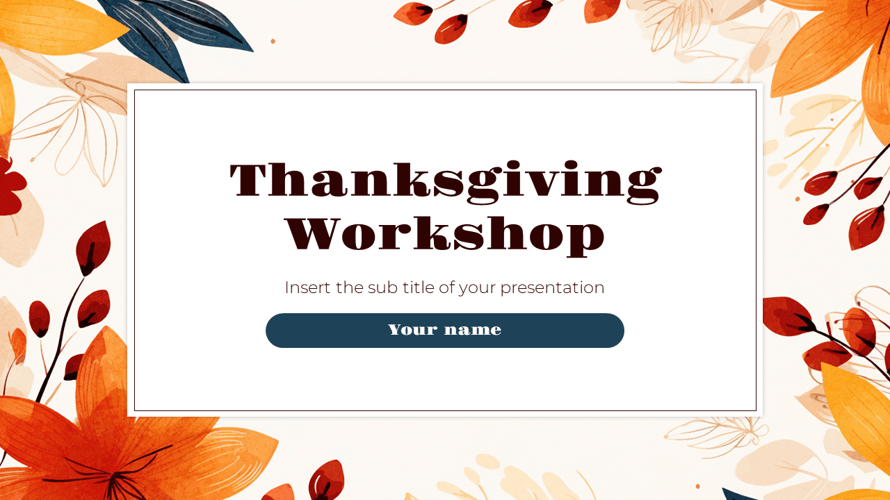 Thanksgiving Workshop Free Google Slides PowerPoint Templates