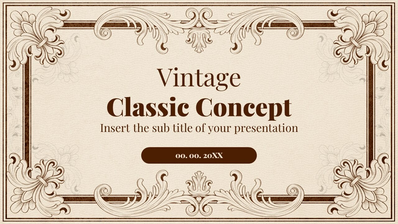 Vintage Powerpoint Templates Minimalist Vintage Business PowerPoint