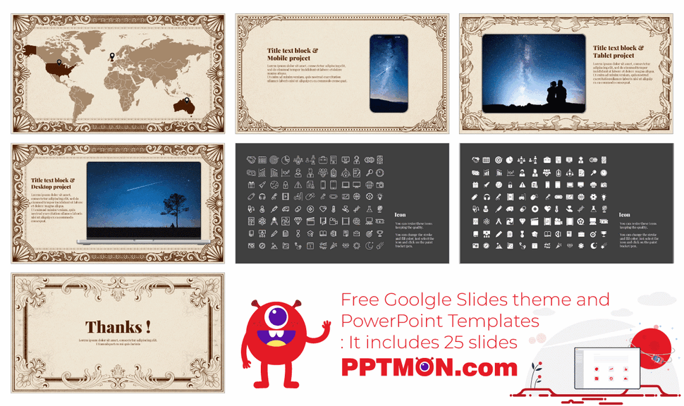 Vintage Classic Concept Free Google Slides PowerPoint Templates