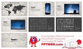 Wrinkled Paper Presentation Templates -Google Slides PowerPoint