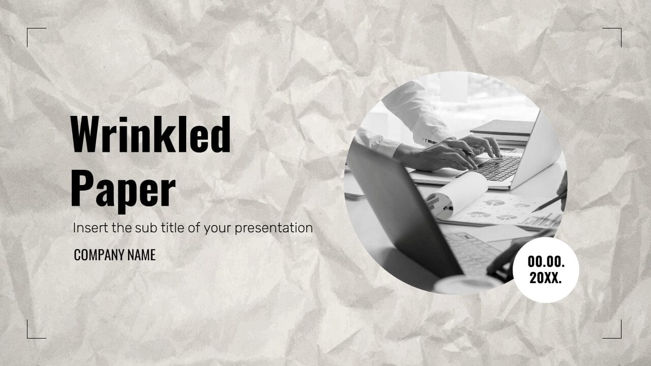 Wrinkled Paper Presentation Templates -Google Slides PowerPoint