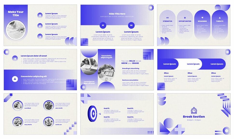 Geometric Free Presentation Template - Google Slides PowerPoint