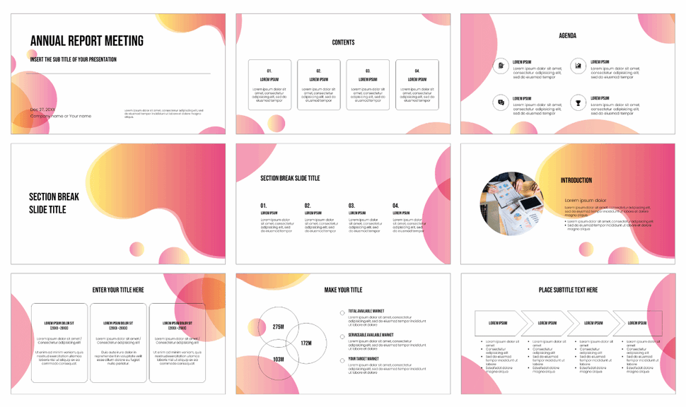 Annual Report Meeting Google Slides Theme PowerPoint Template