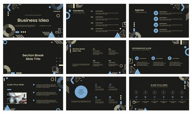 Business Idea Presentation Templates - Google Slides PowerPoint