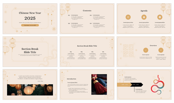 Chinese New Year 2025 Google Slides PowerPoint Templates
