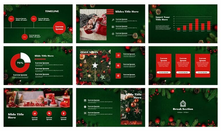 Christmas Background Presentation Templates -Google Slides PPT