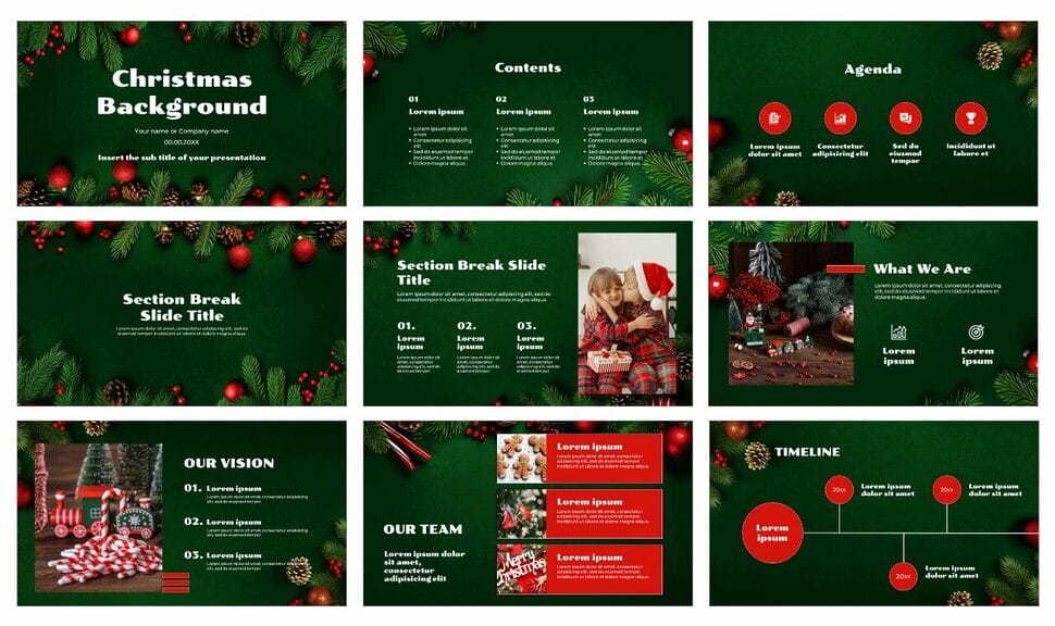 Christmas Background Presentation Templates -Google Slides PPT
