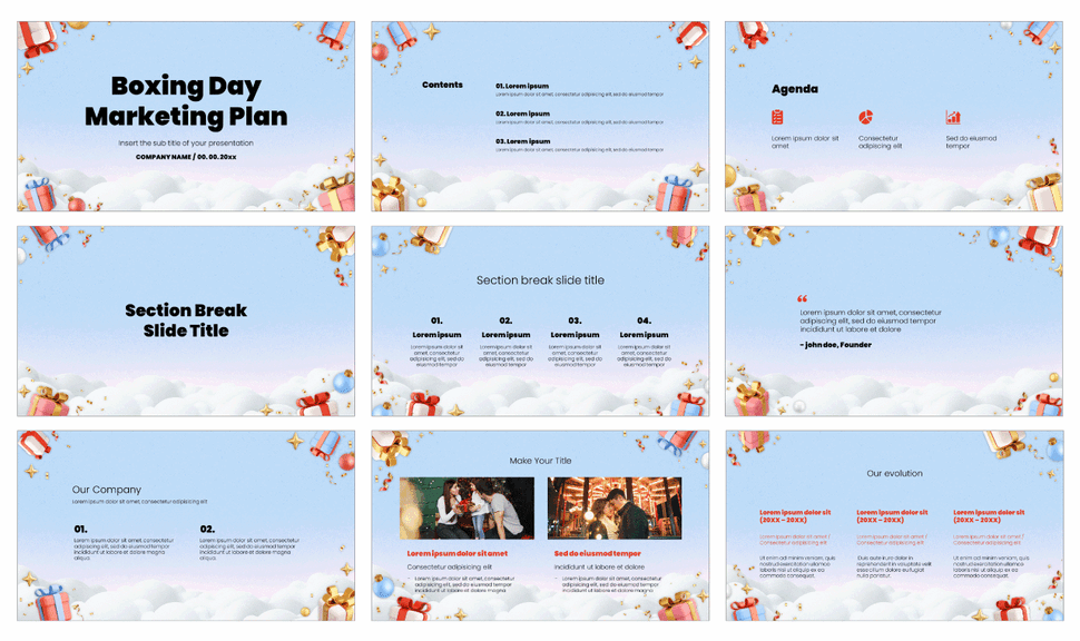 Boxing Day Marketing Plan Google Slides PowerPoint Templates