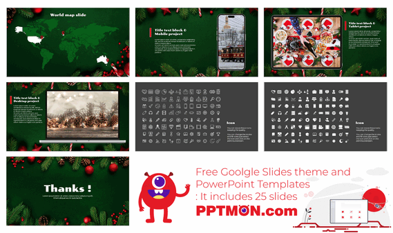 Christmas Background Presentation Templates -Google Slides PPT