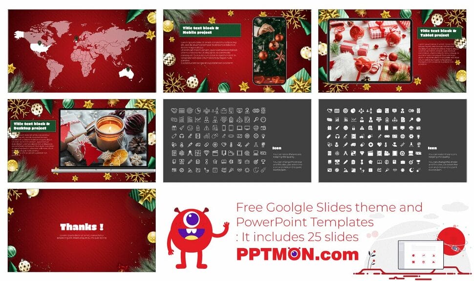 Christmas Party Free Presentation Templates - Google Slides PPT