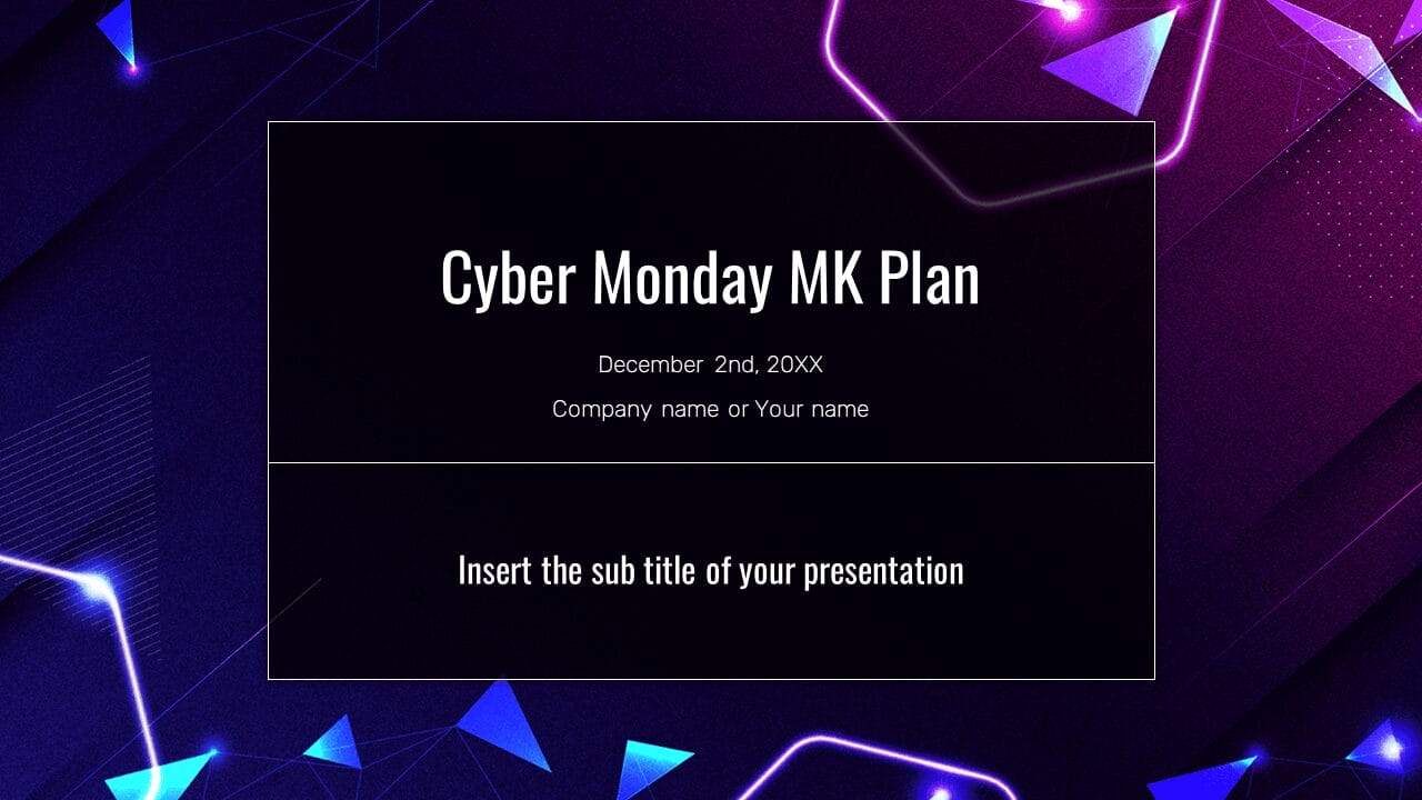 Cyber Monday MK Plan Free Google Slides PowerPoint Templates