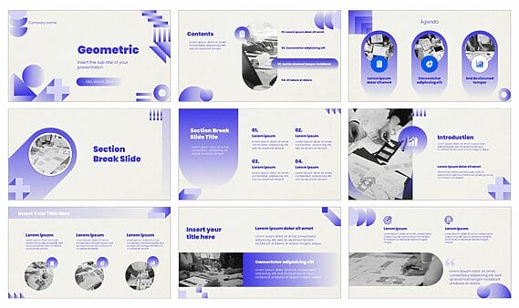 Geometric Free Presentation Template - Google Slides PowerPoint