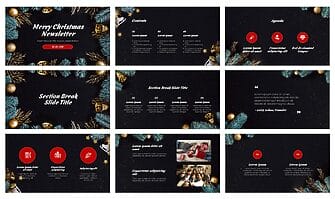 Merry Christmas Newsletter Google Slides PowerPoint Templates
