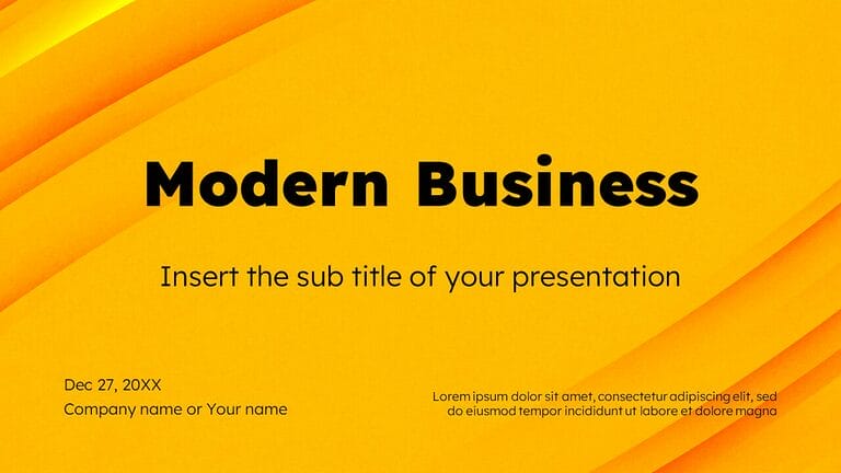 Yellow Tone Templates - Free Powerpoint Templates Google Slides theme