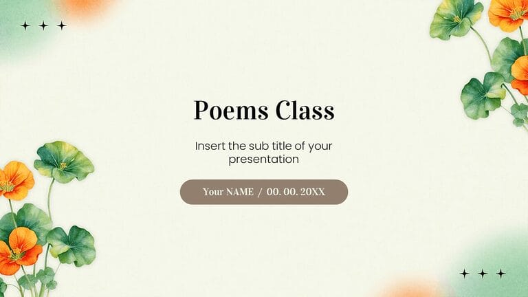 Poetry - Free Powerpoint templates and Google Slides themes