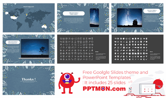 Winter Wedding Invitation Free Google Slides PowerPoint Template