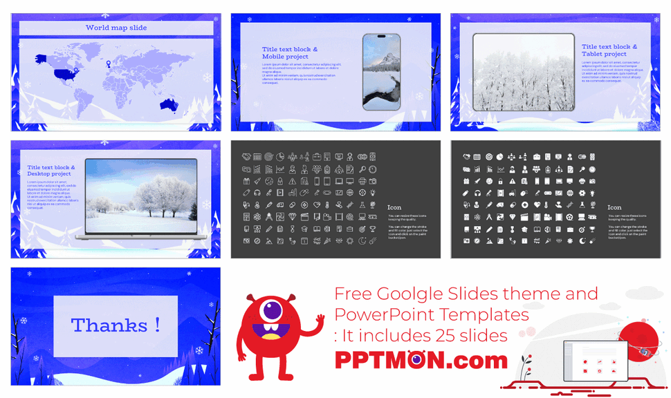 Welcome Winter Presentation Templates-Google Slides PowerPoint