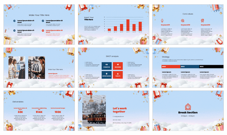 Boxing Day Marketing Plan Google Slides PowerPoint Templates