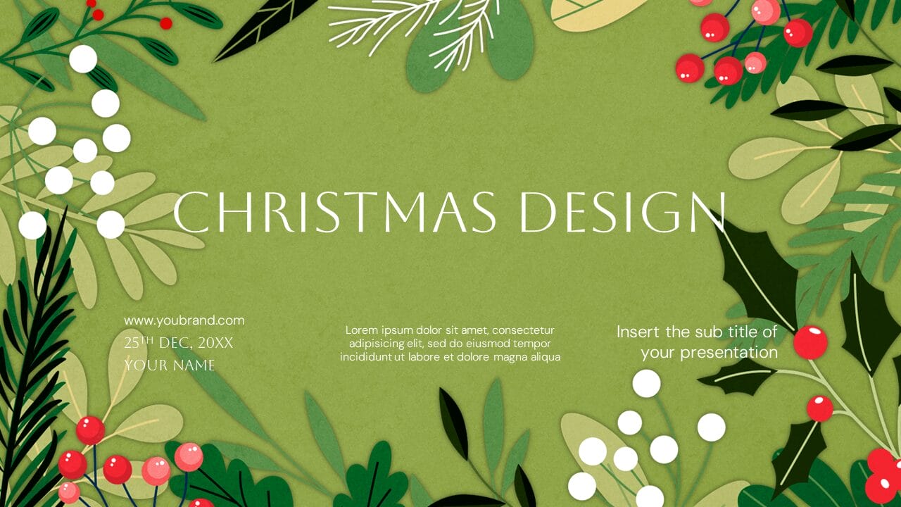Christmas Design Google Slides Themes PowerPoint Templates