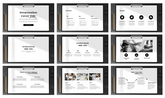 Modern Clipboard Design Google Slides PowerPoint Templates