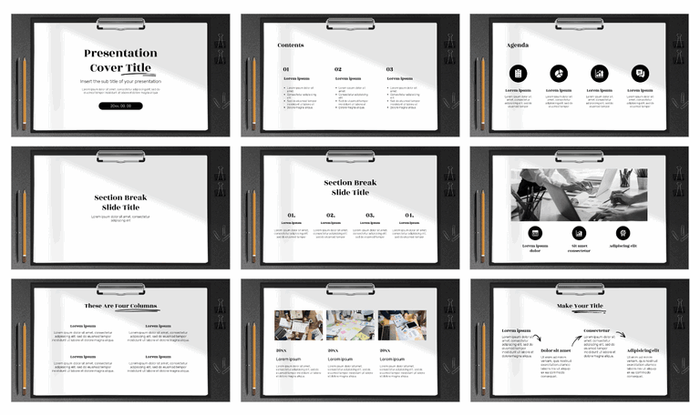 Modern Clipboard Design Google Slides PowerPoint Templates