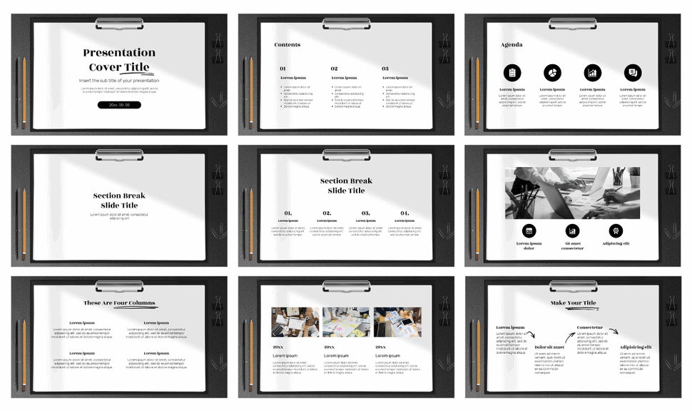 Modern Clipboard Design Google Slides PowerPoint Templates