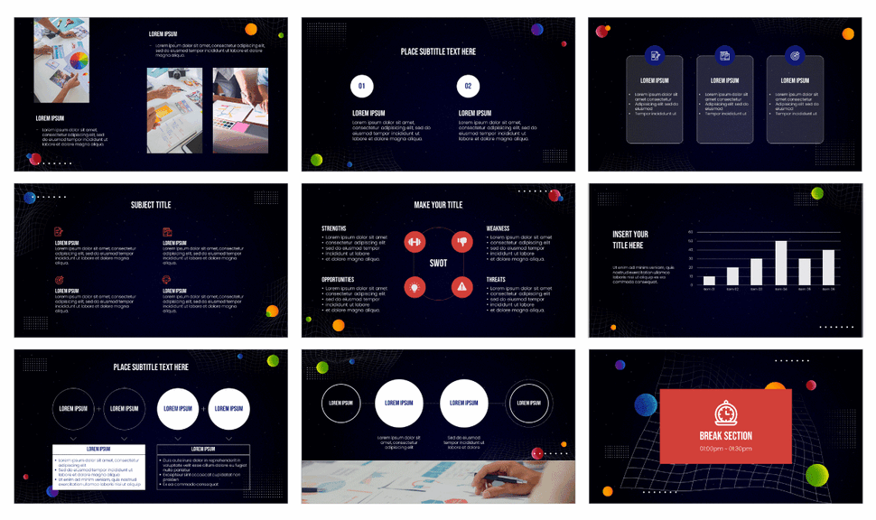 Futuristic Mesh Grid Google Slides Themes PowerPoint Templates