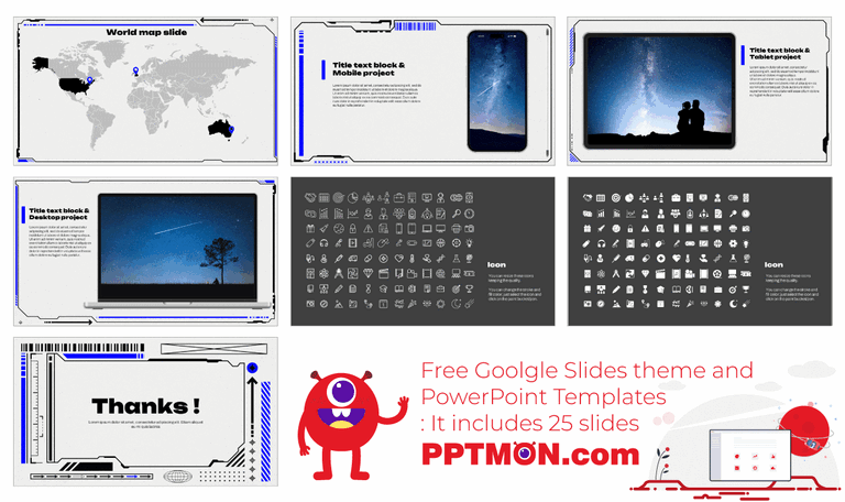 Cyberpunk Style Newsletter Google Slides PowerPoint Templates