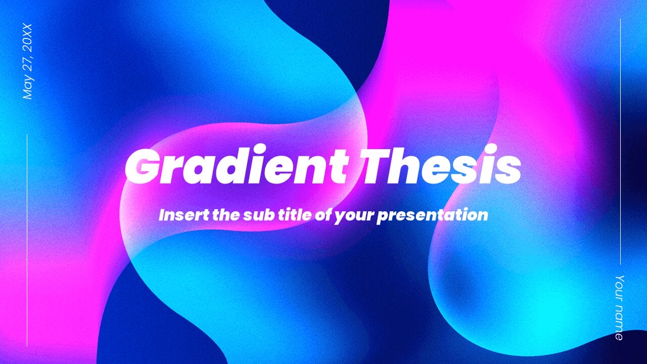 Gradient Thesis Presentation Templates -Google Slides PowerPoint