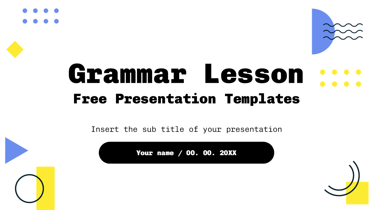 Grammar Lesson Presentation Templates - Google Slides PPT