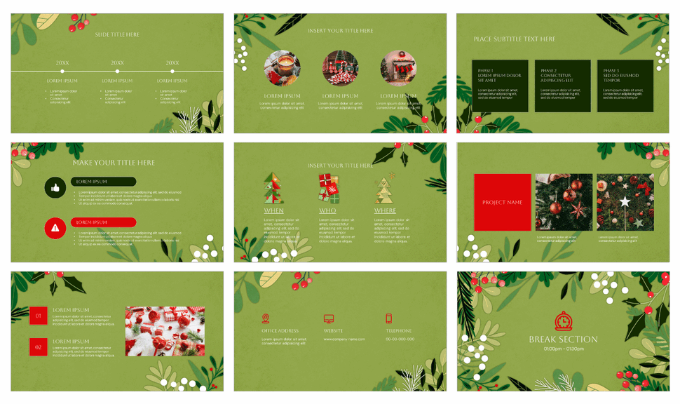 Christmas Design Google Slides Themes PowerPoint Templates