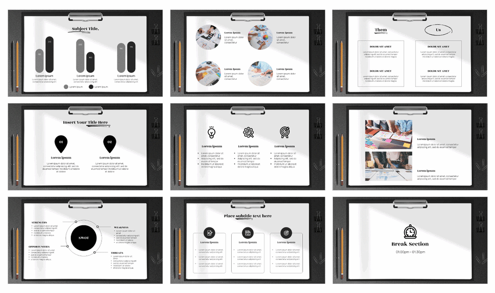 Modern Clipboard Design Google Slides PowerPoint Templates
