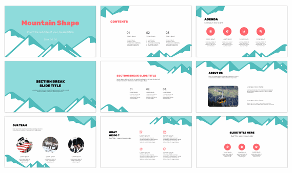 Mountain Shape Presentation Templates-Google Slides PowerPoint