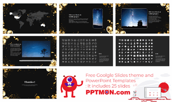 New Year Party Greeting Free Google Slides PowerPoint Template