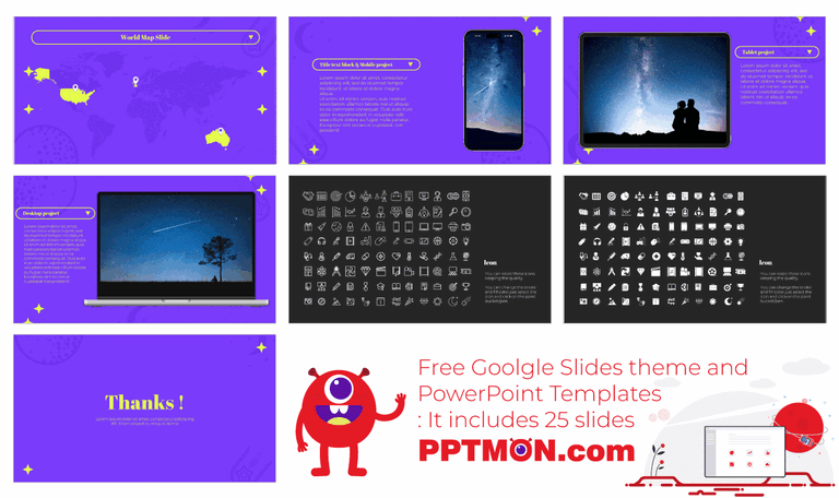 Shooting Stars And Good Luck Free Google Slides PPT Templates