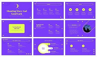 Shooting Stars And Good Luck Free Google Slides PPT Templates