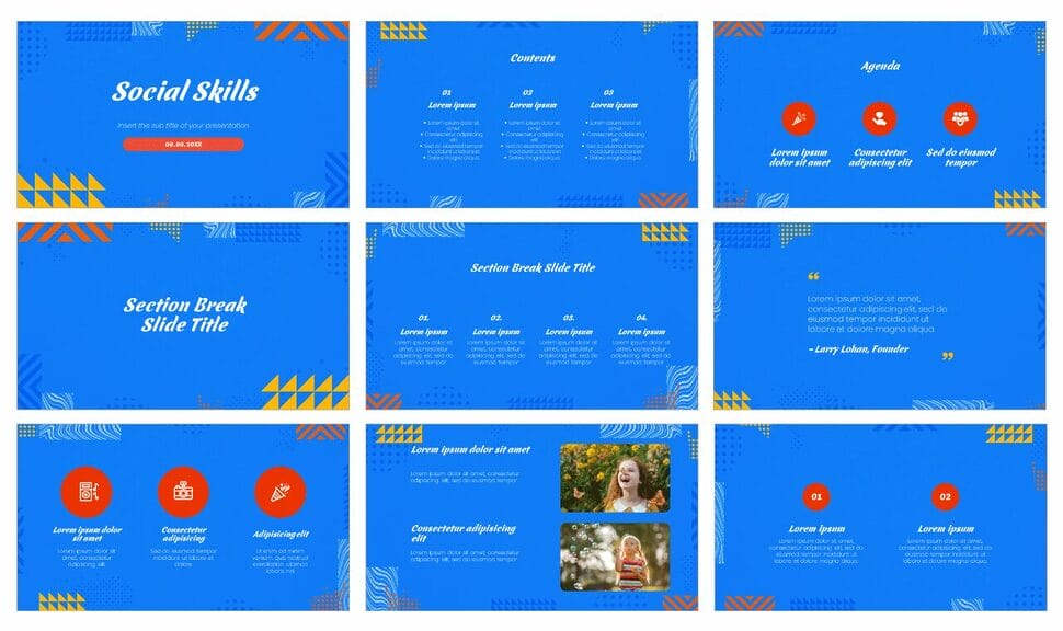 Social Skills Presentation Templates - Google Slides PowerPoint