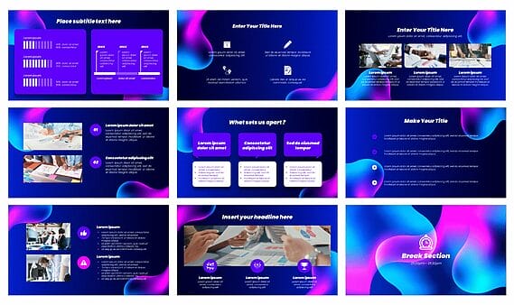 Gradient Thesis Presentation Templates -Google Slides PowerPoint