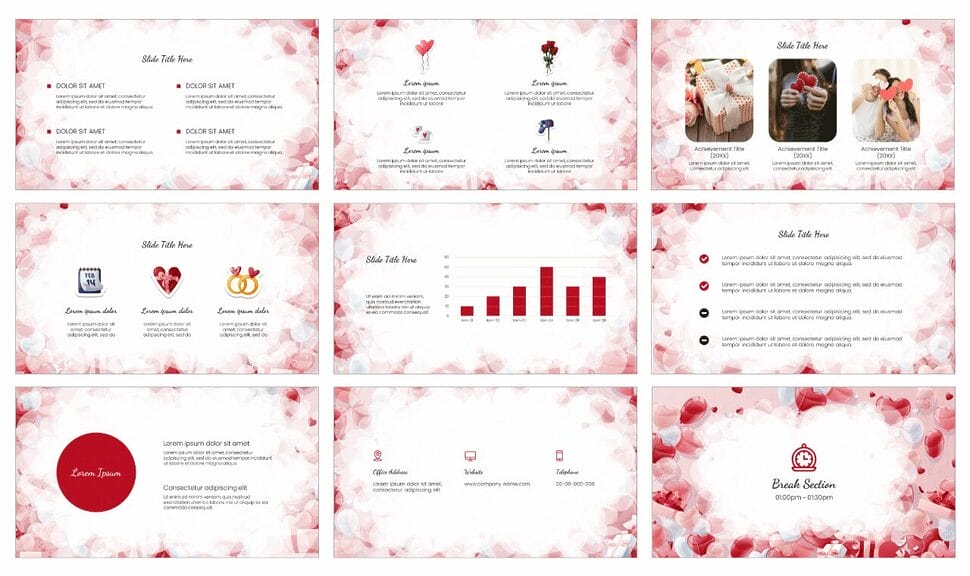 Valentine Hearts Free Google Slides Theme PowerPoint Template