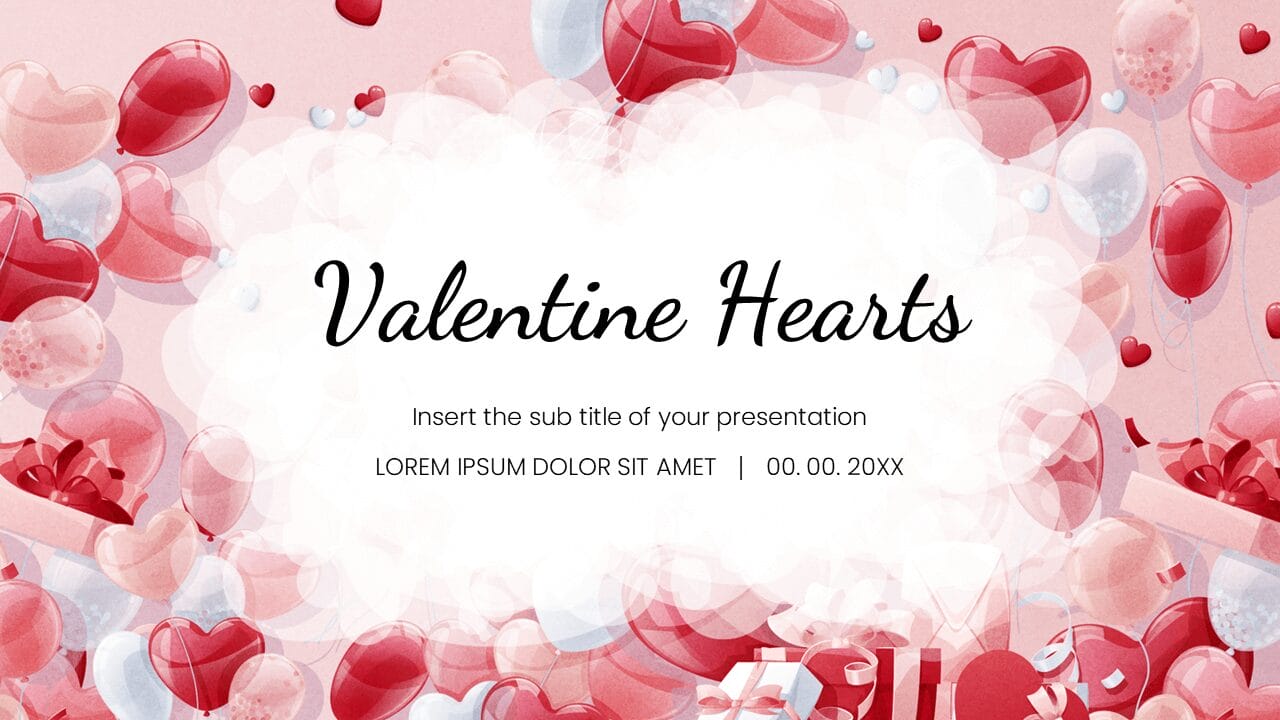 Valentine Hearts Free Google Slides Theme PowerPoint Template