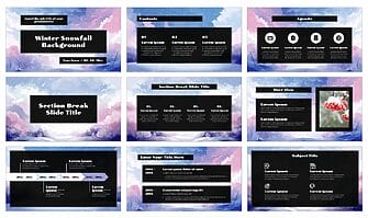 Winter Snowfall Background Google Slides PowerPoint Templates