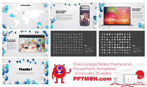 Birthday Invitation Cards Free Google Slides PowerPoint Templates