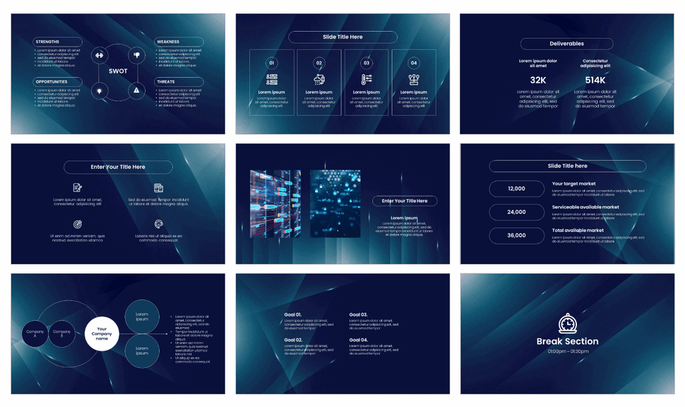 Data Center Presentation Templates - Google Slides PowerPoint