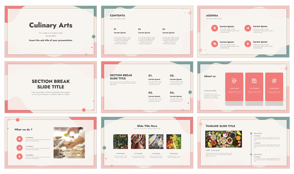 Culinary Arts Presentation Templates - Google Slides PowerPoint
