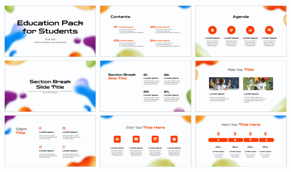 Education Pack for Students Google Slides PowerPoint Templates