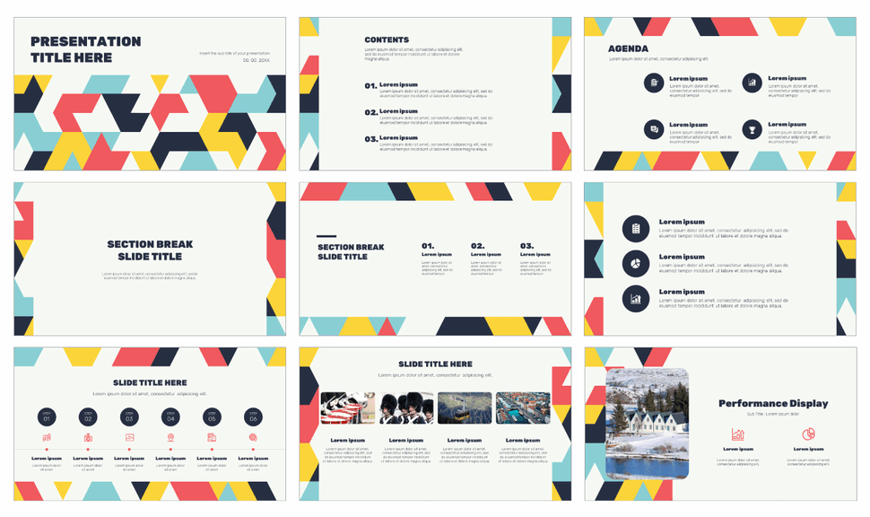 Geometric Pattern Free Presentation Templates